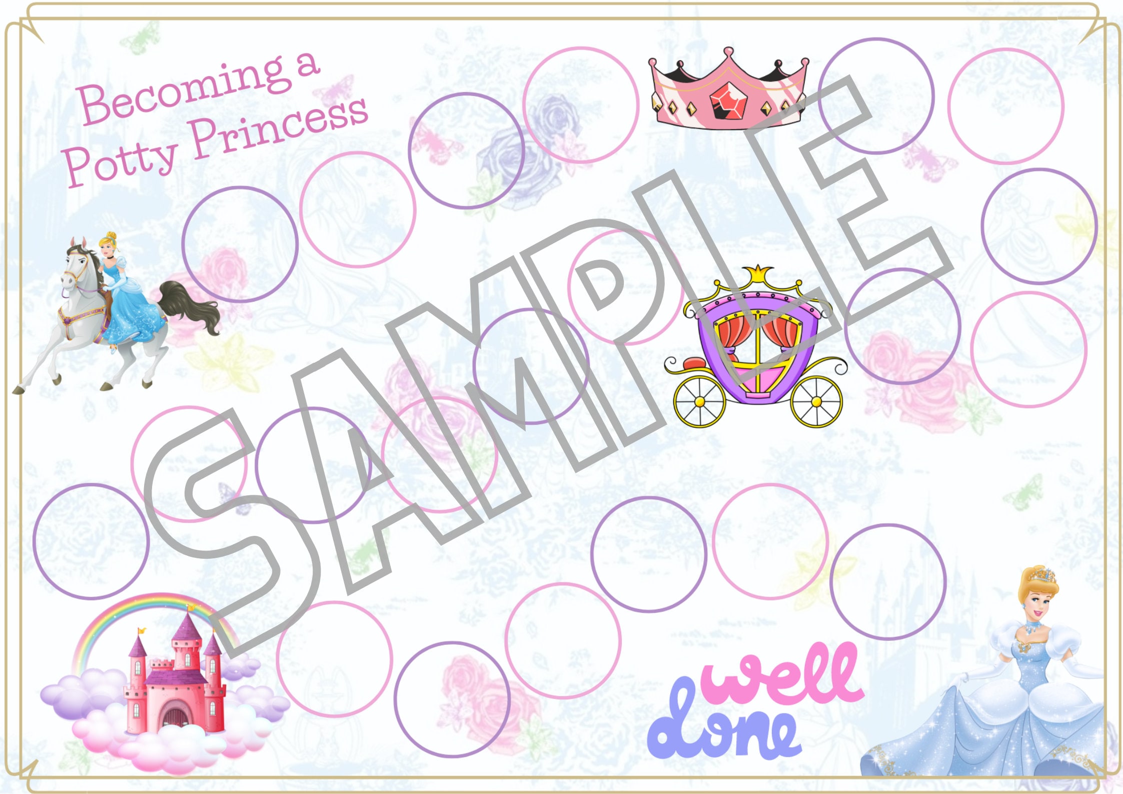 Princess Potty Training Chart PDF Printable - Etsy