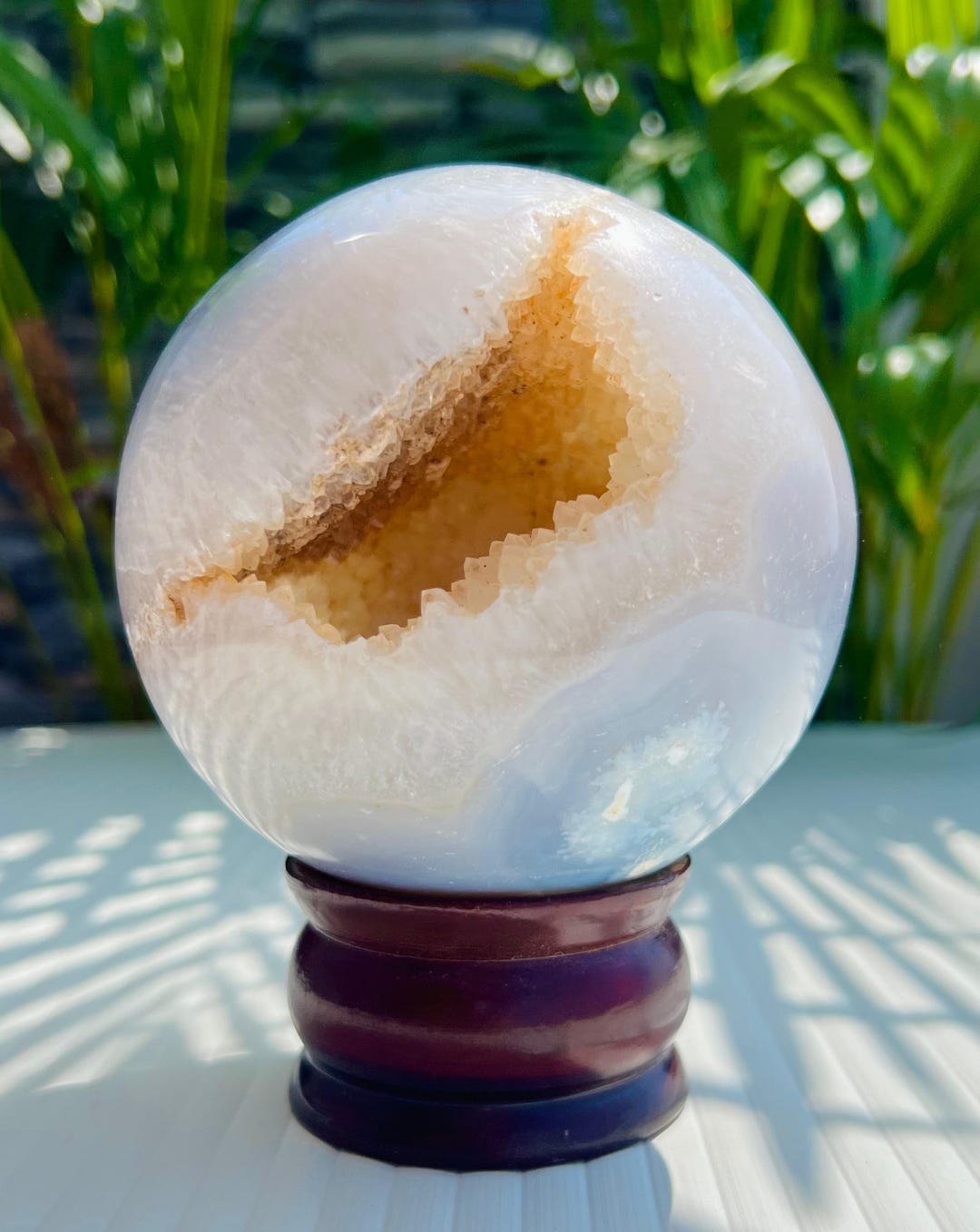 100 MM Druzy Agate Sphere: Brazilian Blue Lace Healing Stone - Etsy