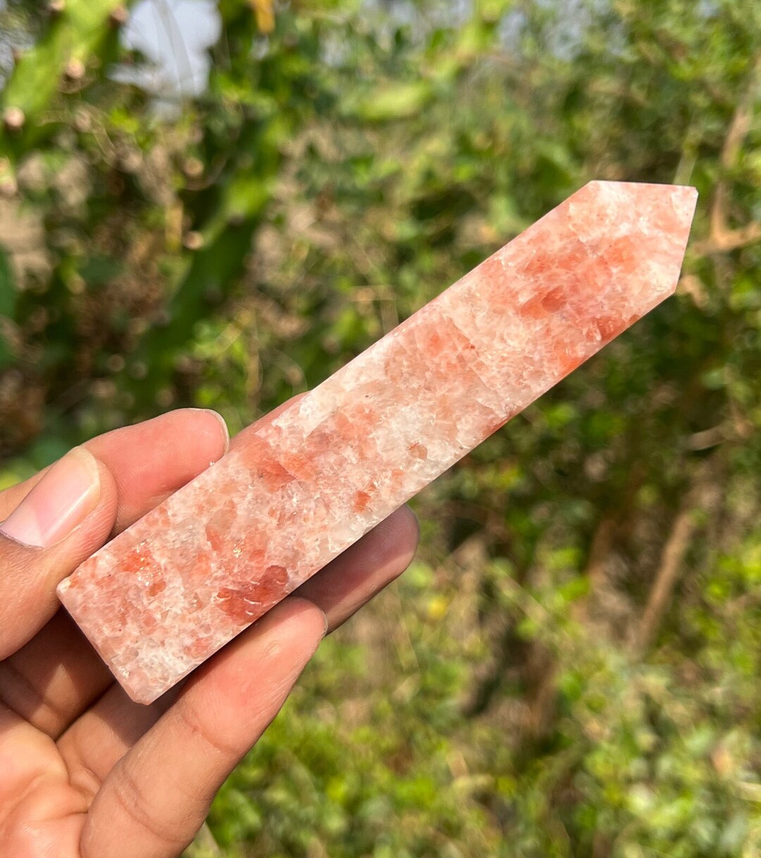 Moon Stone Tower Obelisk Crystal Tower Metaphysical Stone Healing Tower ...
