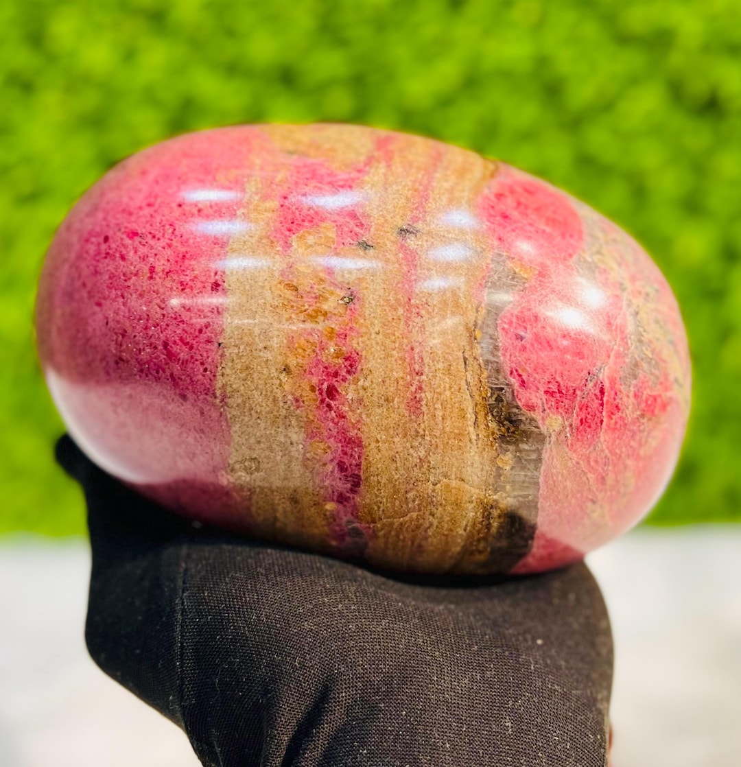 Large Rhodonite Shiva Lingam: Gem Quality Metaphysical Crystal (155mm ...