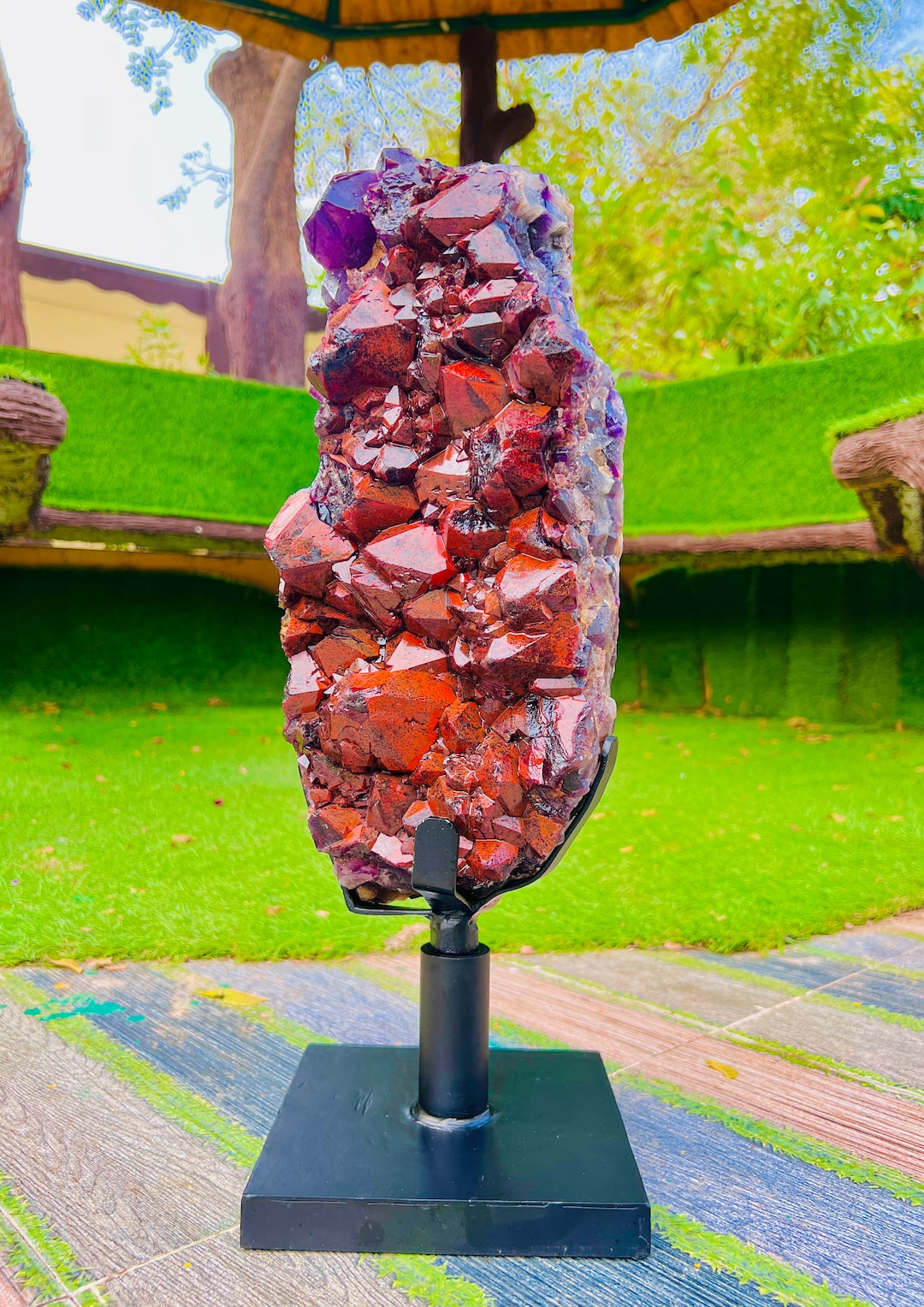 Alien Amethyst Highquality Cluster / Amethyst With Hematite - Etsy