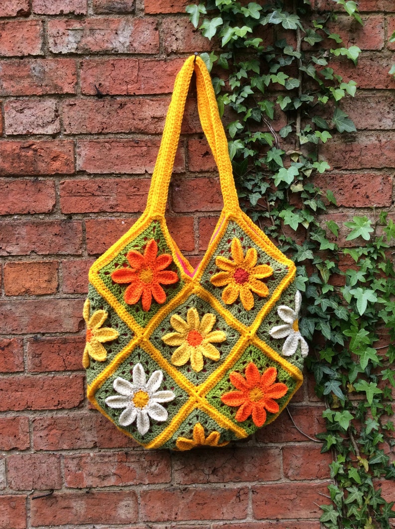 Retro Crochet Shoulder Bag - Etsy
