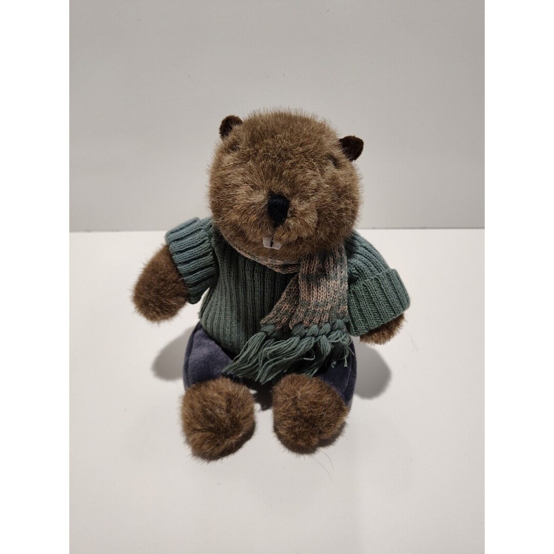 Applause Bravo Plush Ward Beaver 9 Vintage Stuffed Animal 1992 Sweater ...