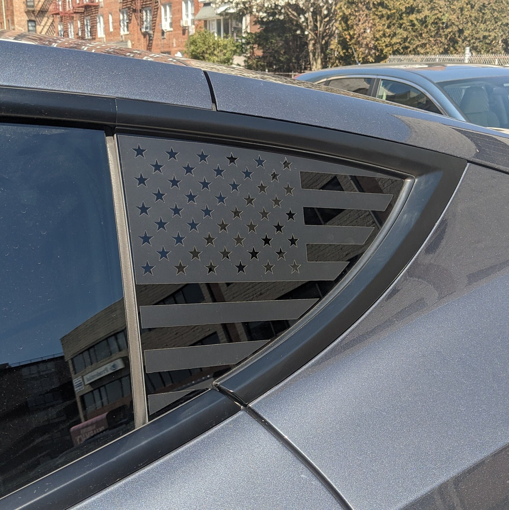 Back Window Decal American Flag for Tesla Model Y Sticker Self Adhesive ...