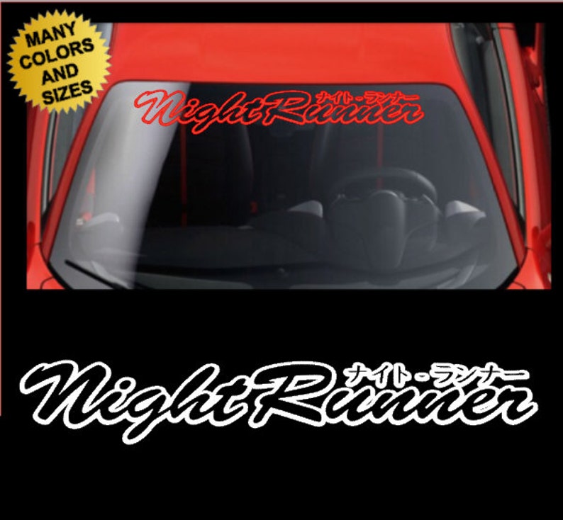 Windshield Night Runner Vinyl Decal Sticker Body Rocker Quarter Panel ...