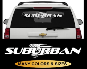 American Flag Decal Suburban - Etsy