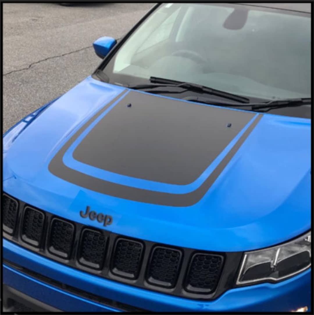 Jeep Compass Hood Decal: Matte Black Anti-glare Vinyl, 2017-2024 - Etsy