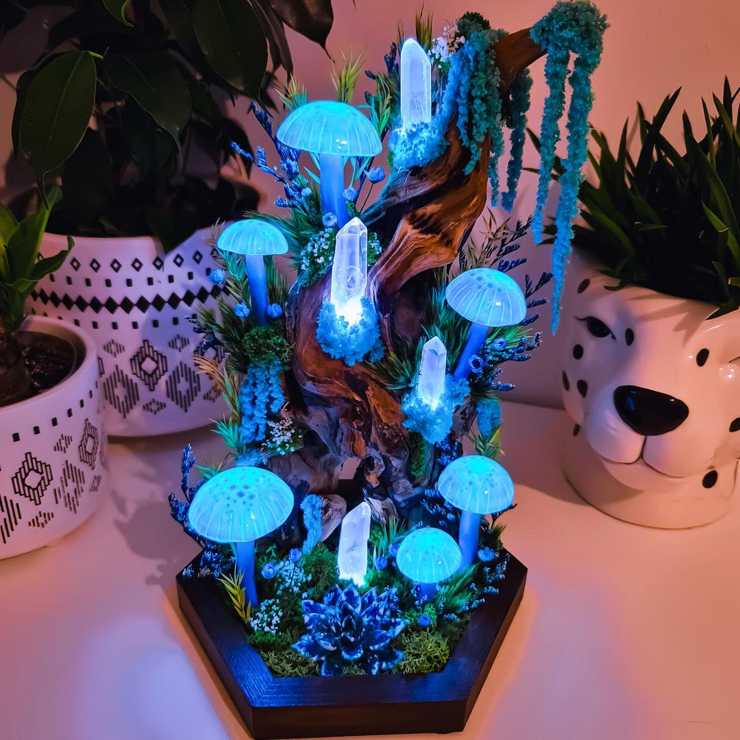 Giant Mushroom Lamp, Mushroom Light, Glowing Fungi, Glowing Mushrooms ...