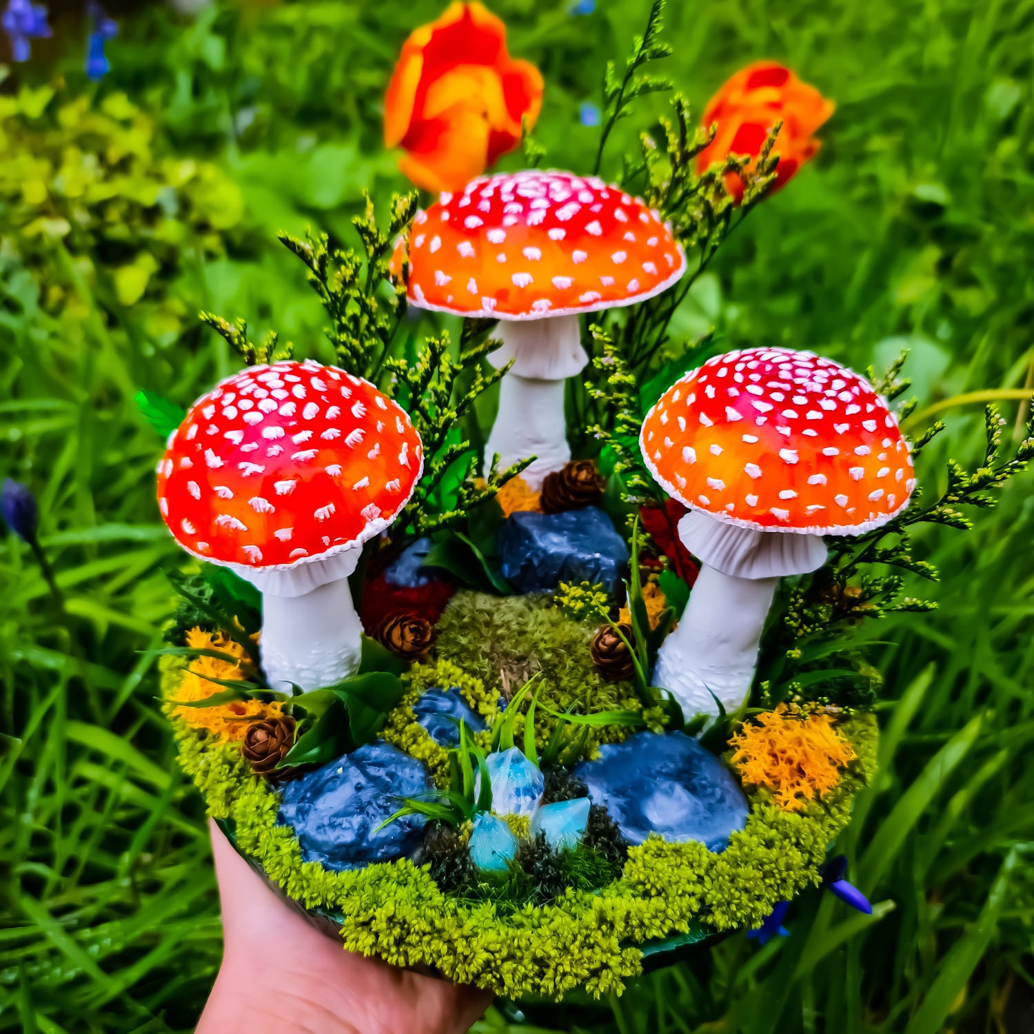 Giant Mushroom Lamp, Mushroom Light, Glowing Fungi, Fairy Tale Land ...