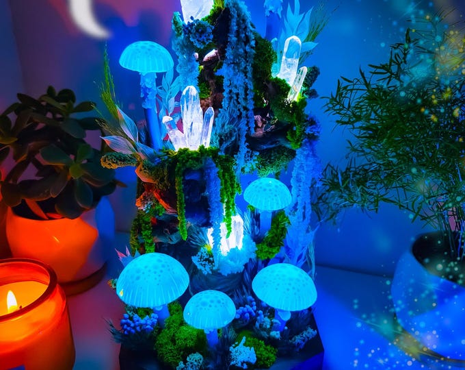 Giant Mushroom Lamp, Mushroom Light, Glowing Fungi, Glowing Mushrooms ...