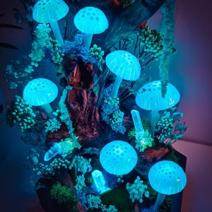 Giant Mushroom Lamp, Mushroom Light, Glowing Fungi, Glowing Mushrooms ...