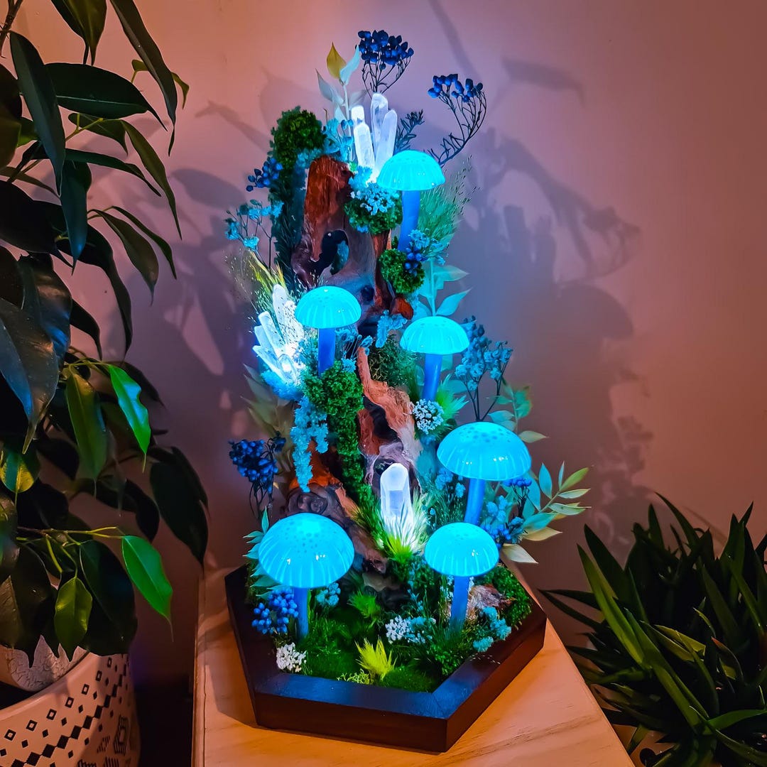 Giant Mushroom Lamp, Mushroom Light, Glowing Fungi, Glowing Mushrooms ...