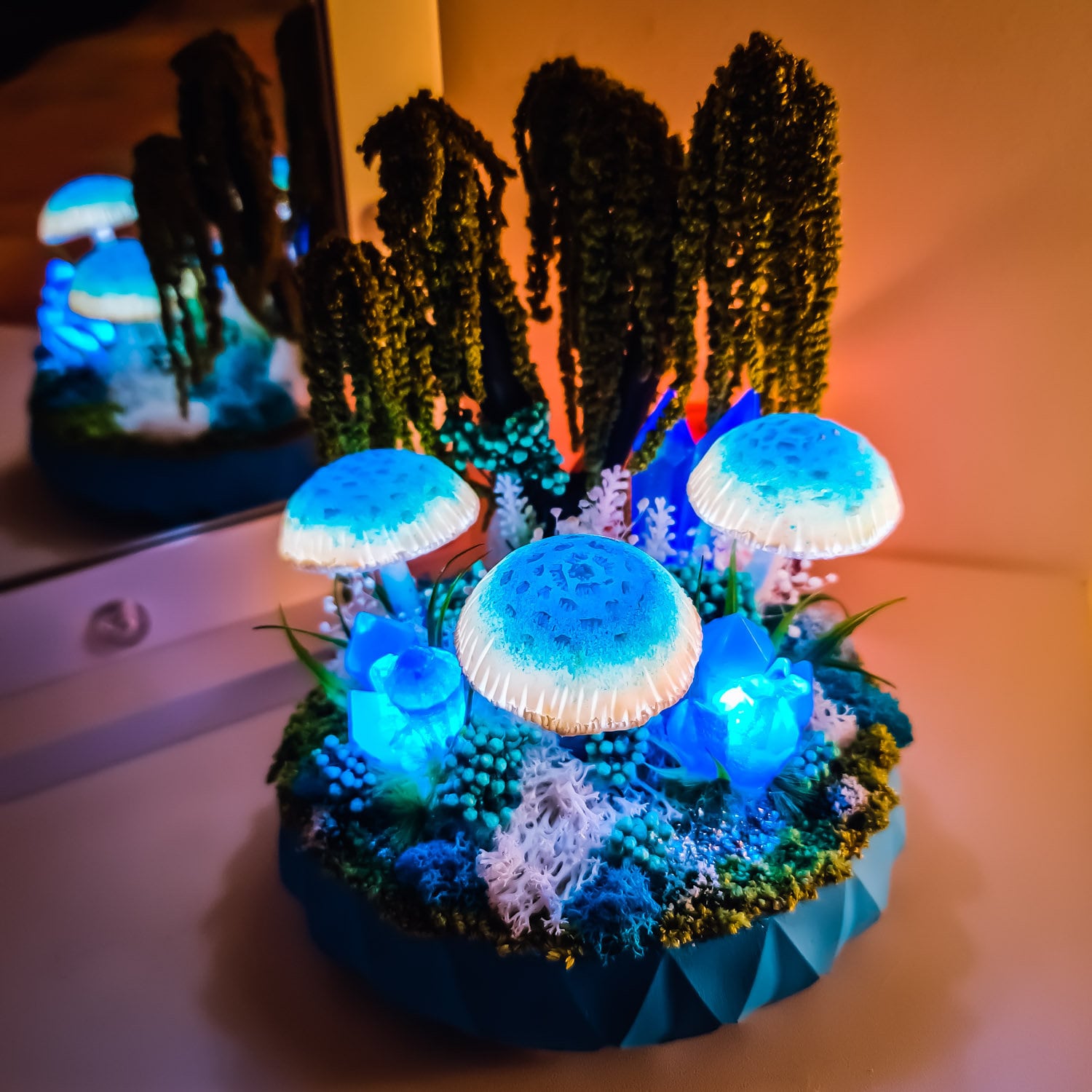 Giant Mushroom Lamp, Mushroom Light, Glowing Fungi, Fairy Tale Land ...
