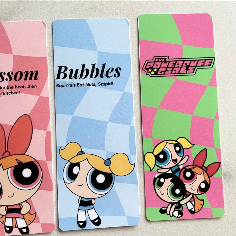 Powerpuff Girls Inspired Bookmarks Handmade Bookmarks Gifts for Book ...