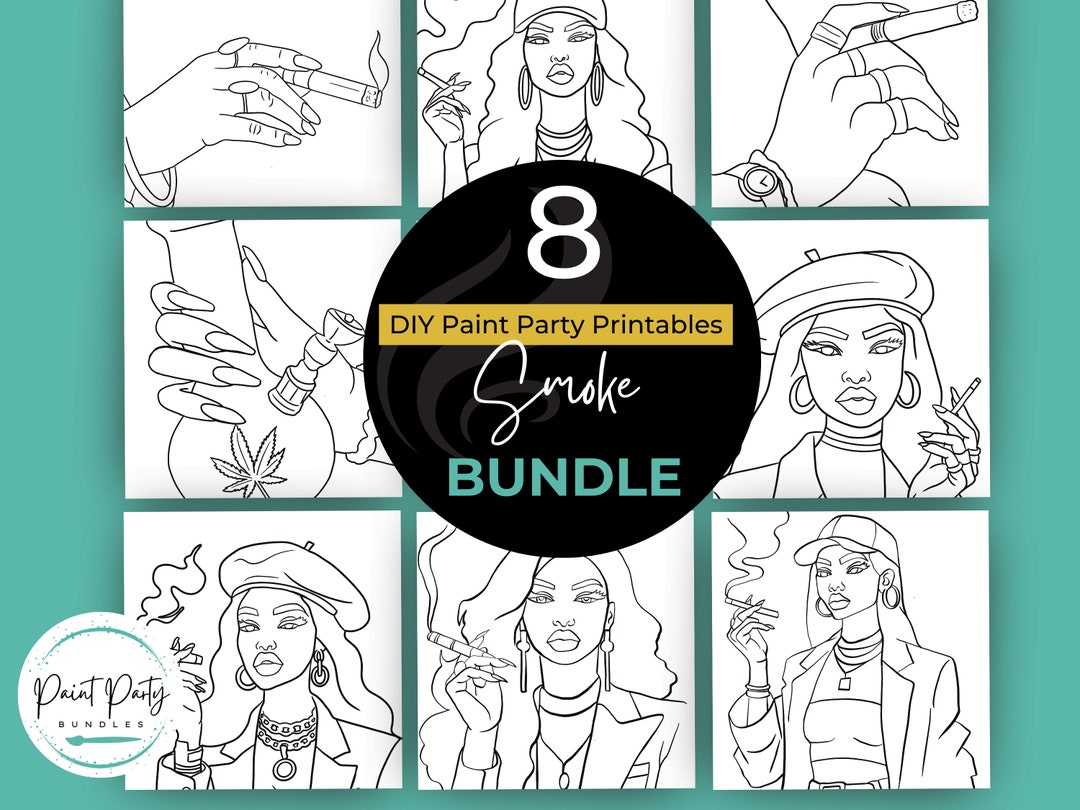 420 Adult Paint Party Printable Bundle| DIY Paint Party Printable ...