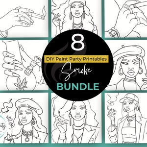 420 Adult Paint Party Printable Bundle| DIY Paint Party Printable ...