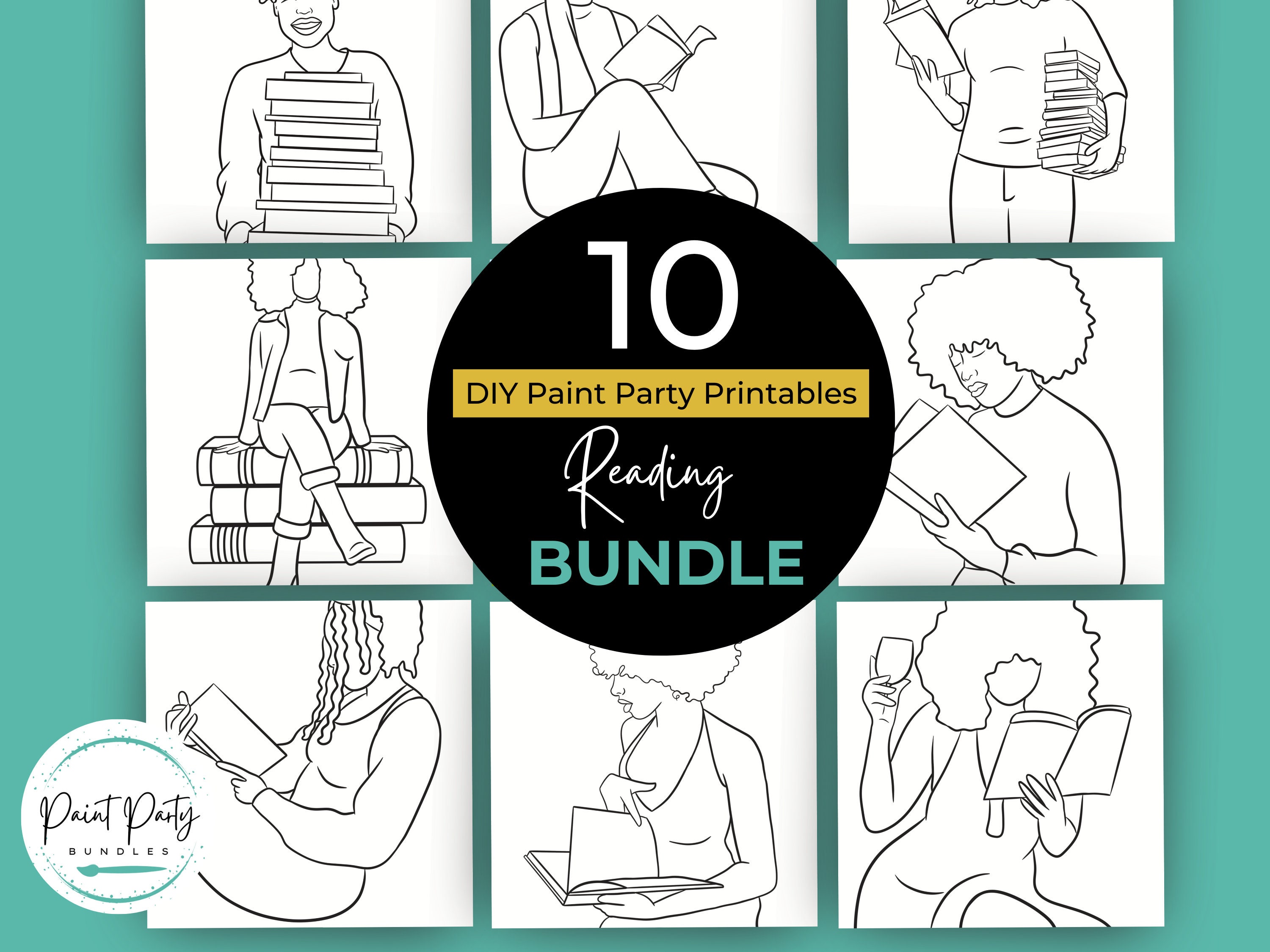 Adult Paint Party Printable Bundle DIY Paint Party Printable Printable ...