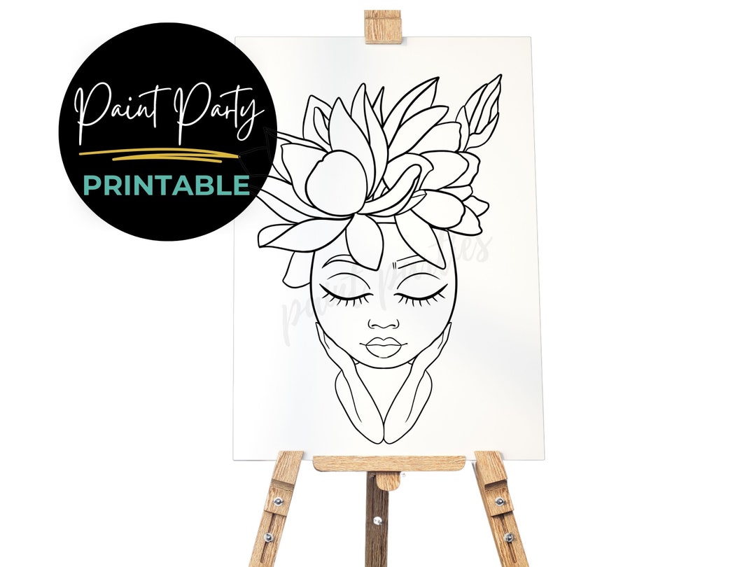 DIY Paint Party/ Pre-drawn /outline Canvas /adult Painting / Paint ...