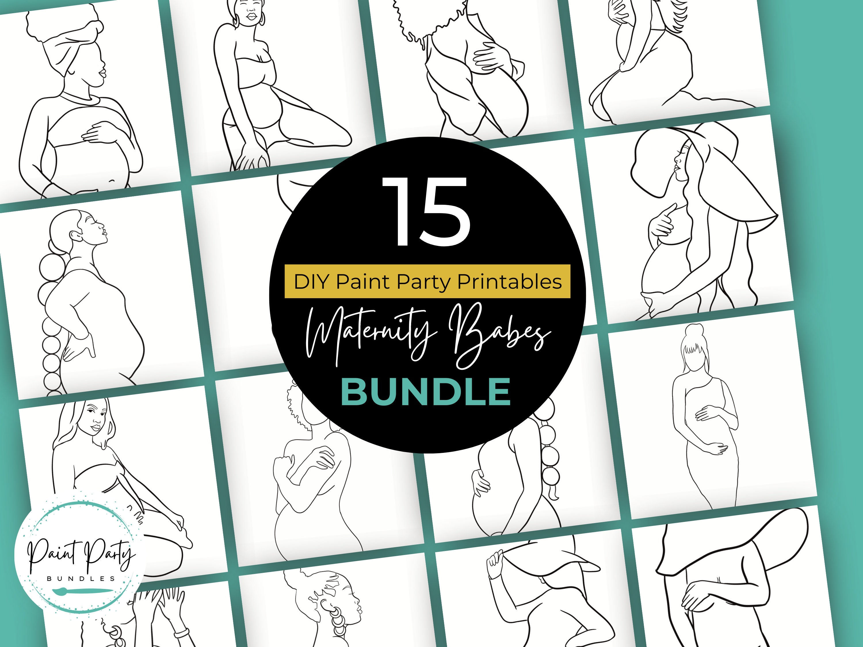 Adult Paint Party Printable Bundle| DIY Paint Party Printable ...