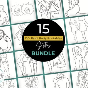 Adult Paint Party Printable Bundle| DIY Paint Party Printable| Printable Images for Paint Party ...