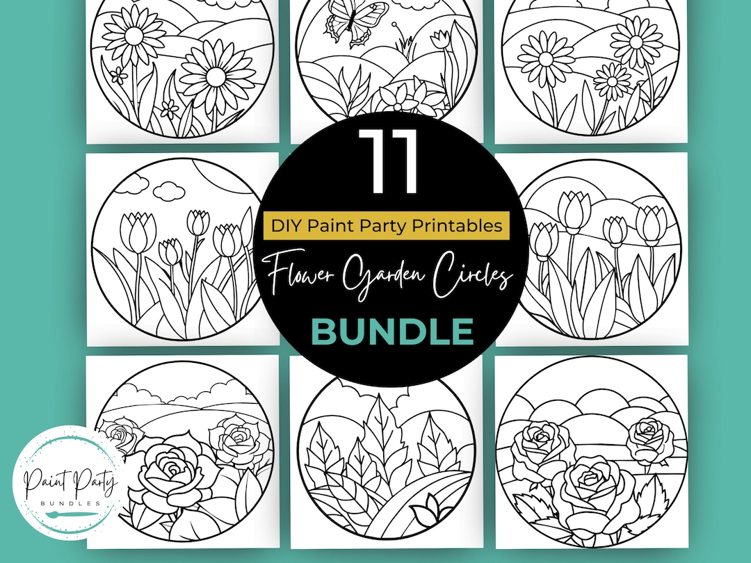 Adult Paint & Sip Party Printable Bundle | DIY Painting Parties ...