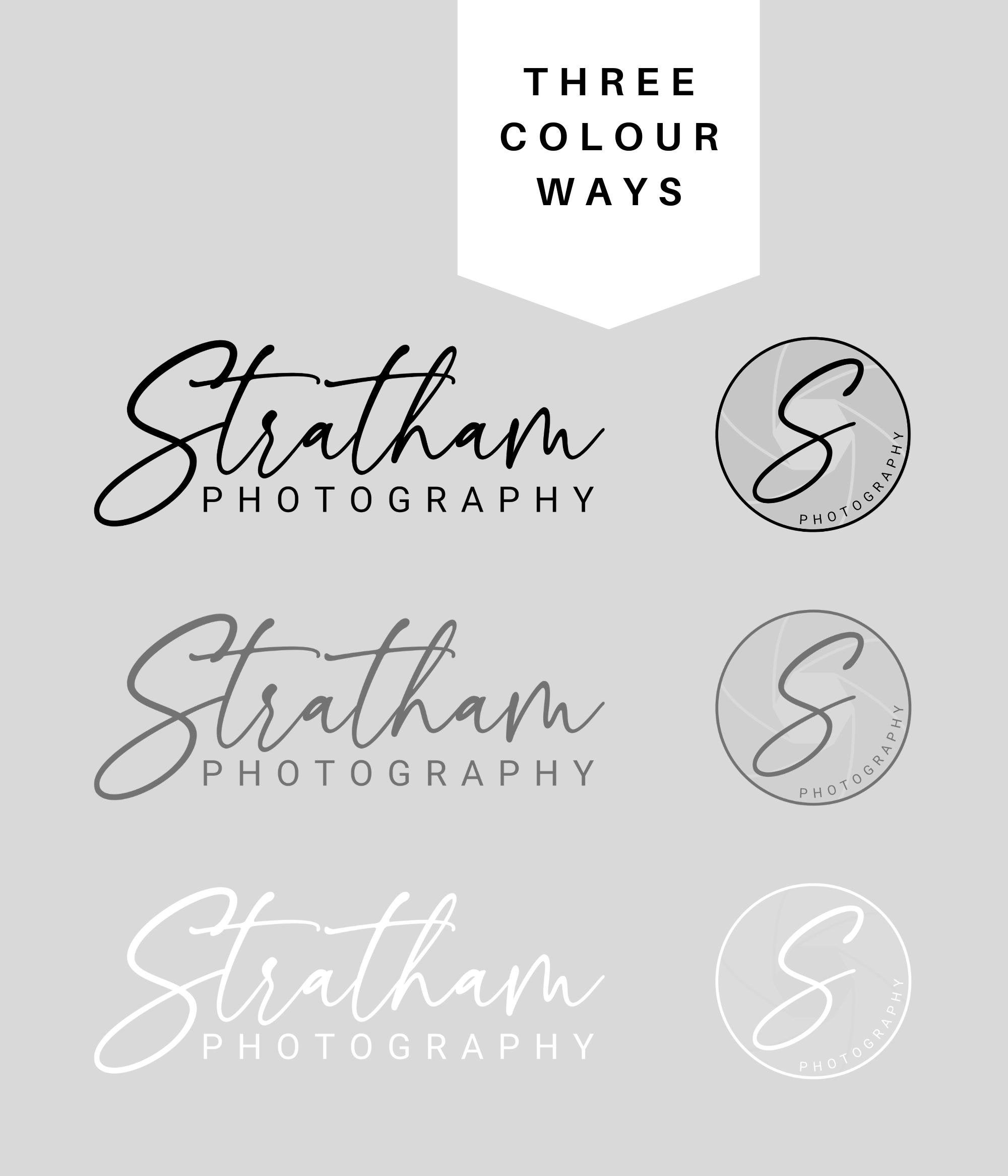 Script DIY Logo Design Editable Black and White Logo Design Small ...