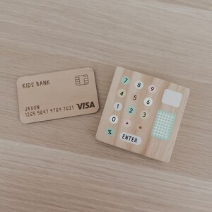 Wooden Play Credit Card/ Pretend Money / Pretend Play / Imaginative ...