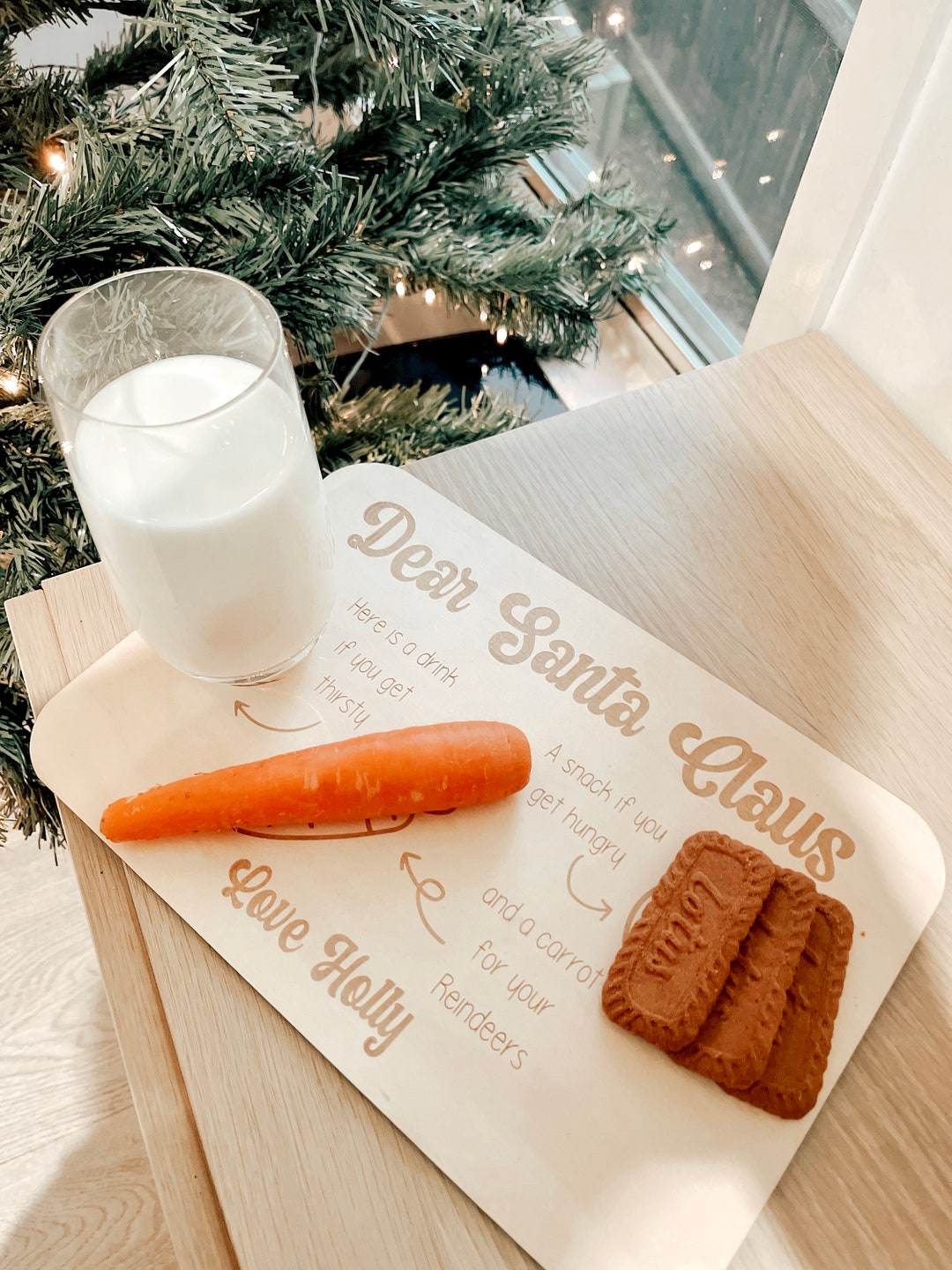 Personalised Christmas Board Santa Tray - Etsy