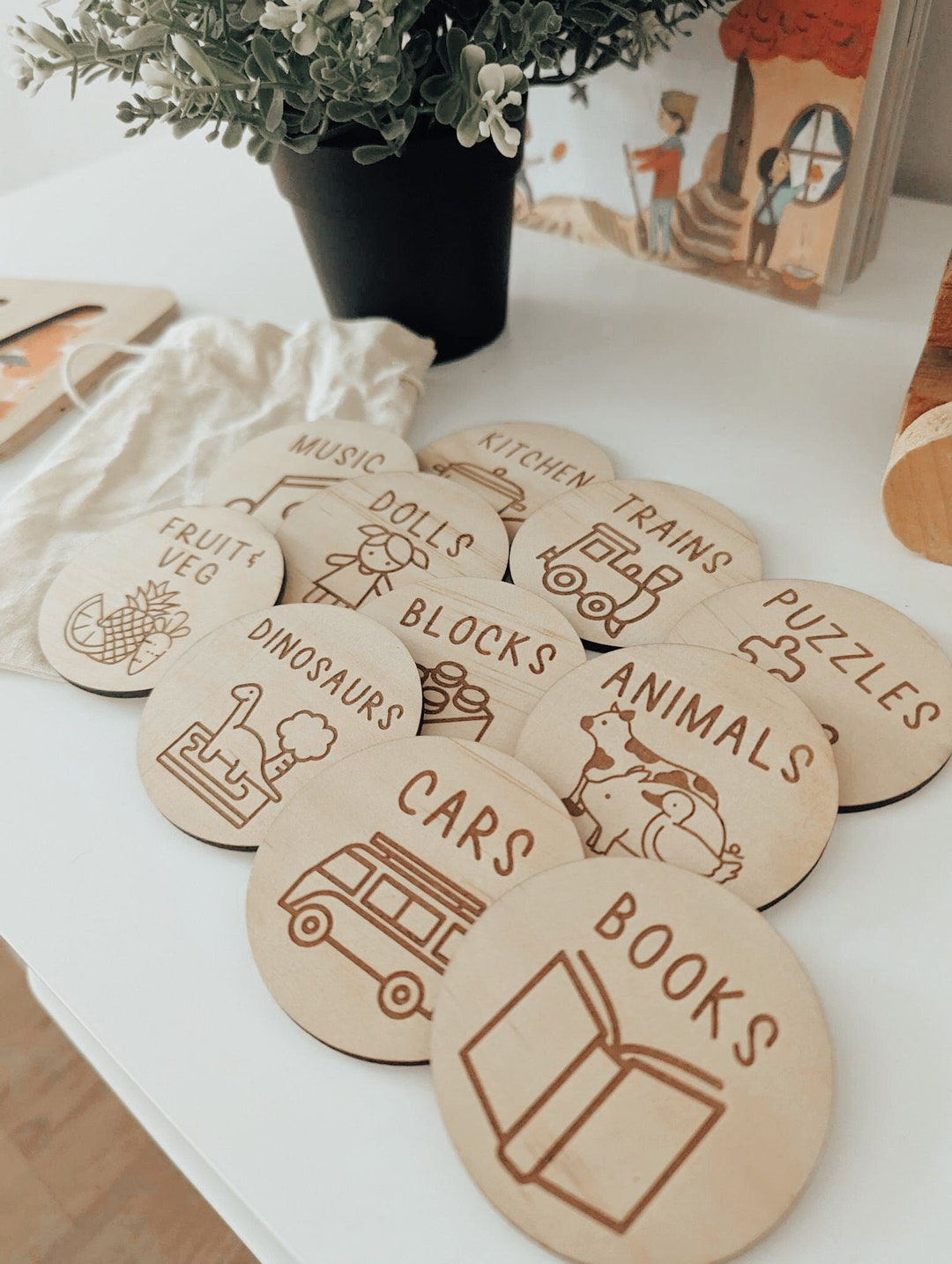 Toy Storage Labels / Wooden Labels / Ikea Storage Labels / Nursery ...