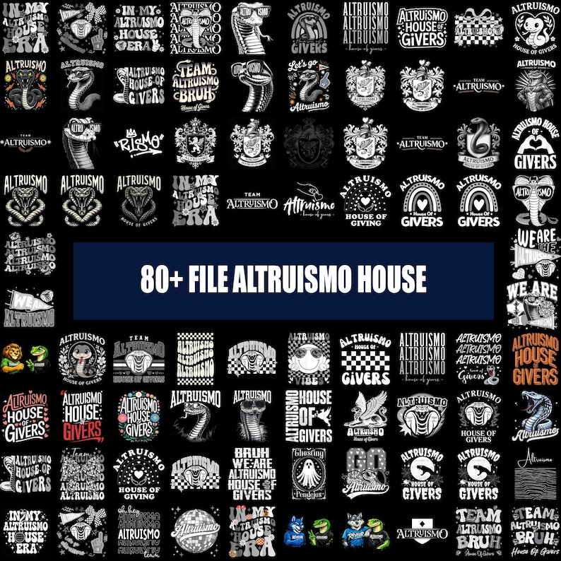 80+ Altruismo House of Givers PNG Bundle, Funny Sarcastic Quote Clipart ...