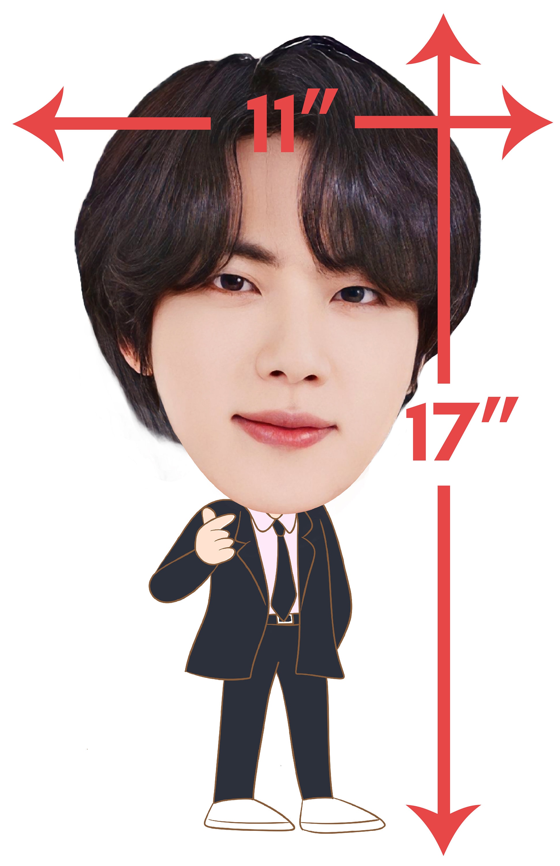 BTS Full Body Bts With Cartoon Body Party Decorations BTS Party ...