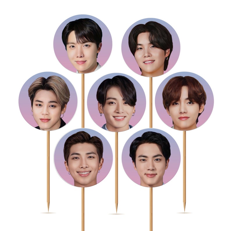 BTS Cupcake Topper - Digital Download - Printable - Etsy