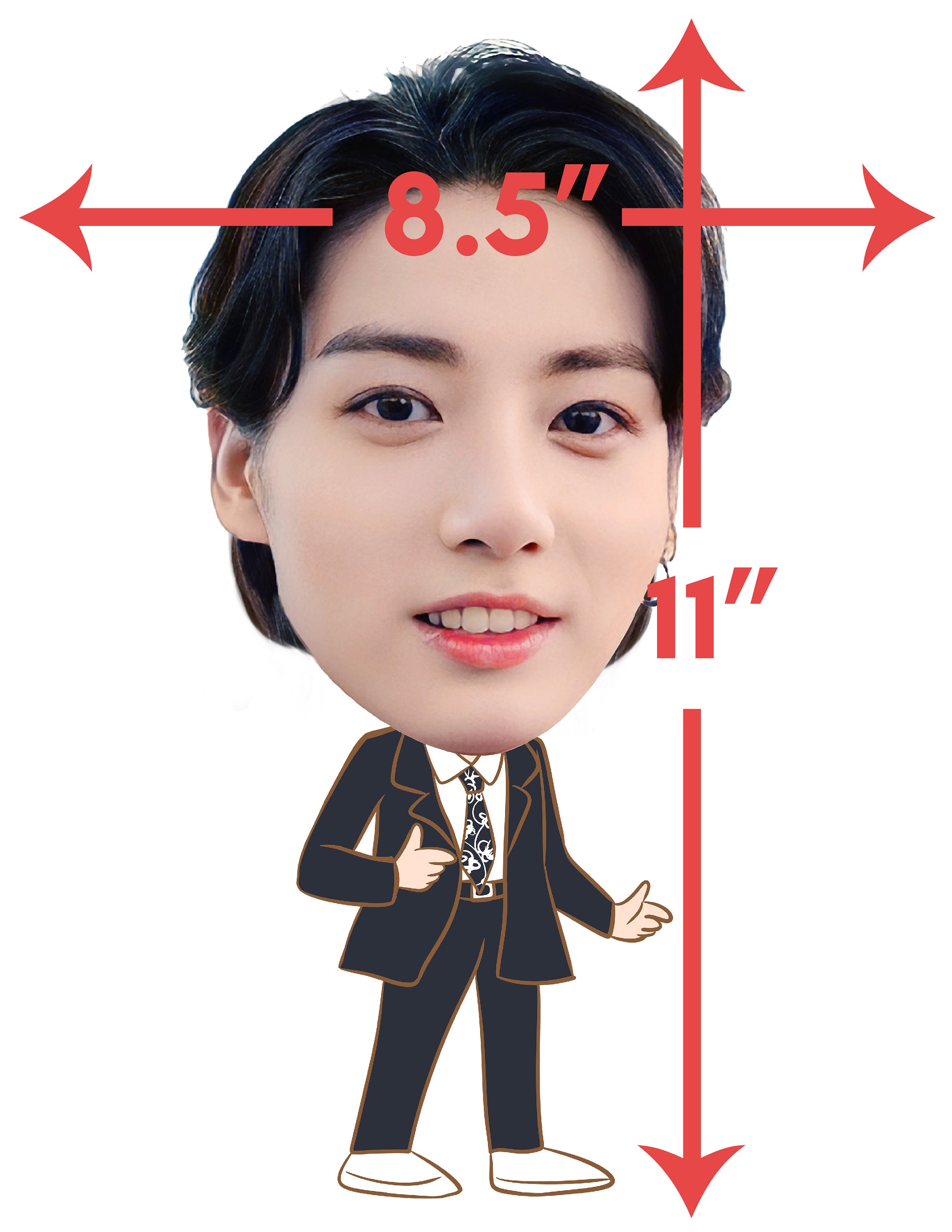 BTS Full Body - Bts With Cartoon Body - Party Decorations - BTS Party ...