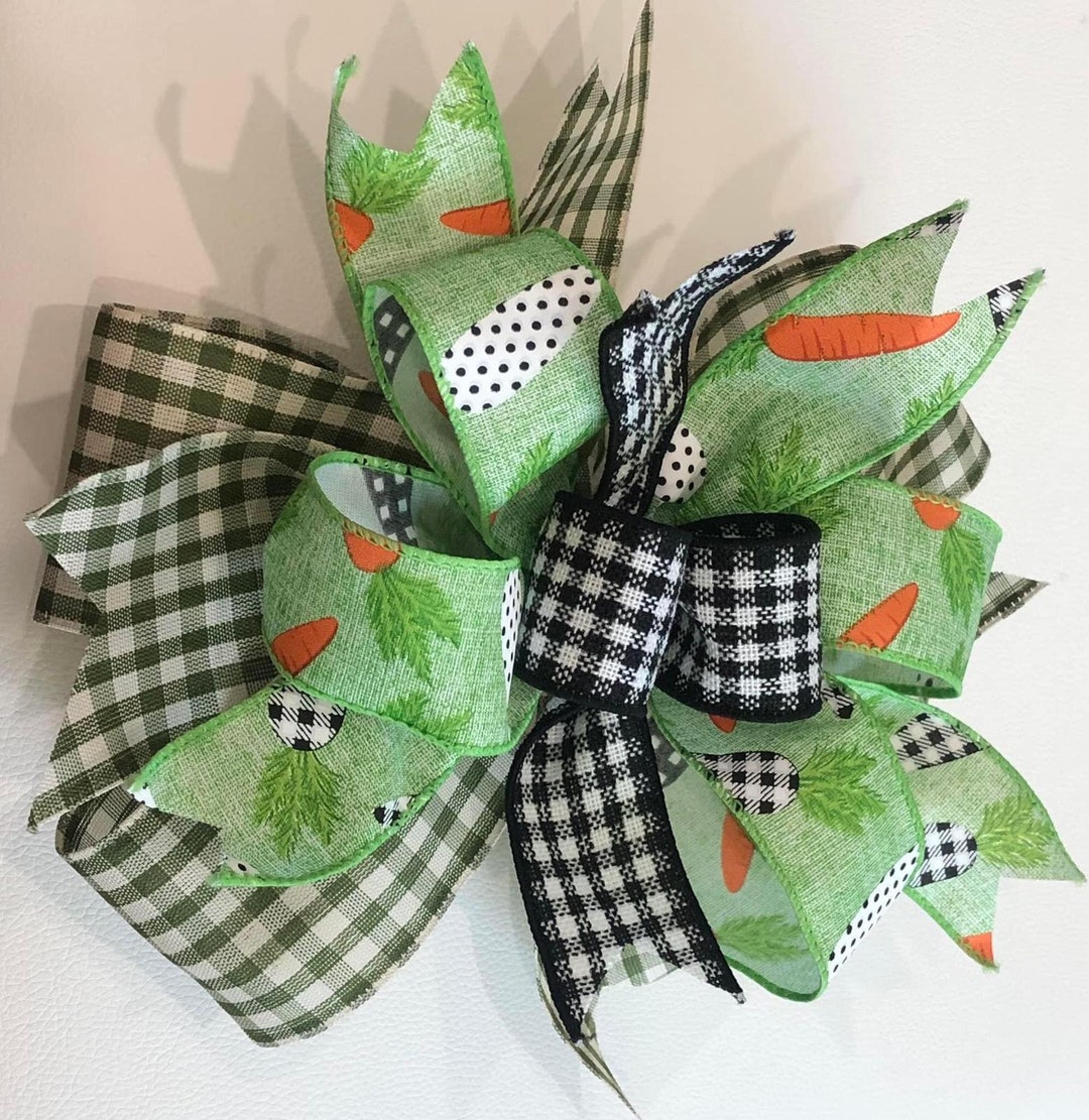 Easter Bunny Bow, Easter Bow, Spring Bow, Lantern Bow, Wreath Bow ...