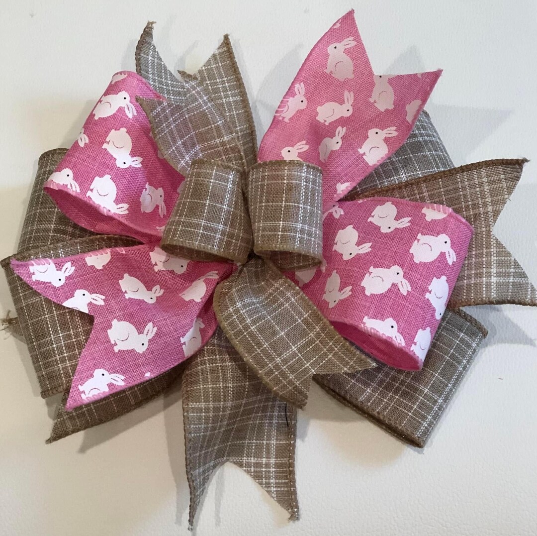 Easter Bunny Bow, Easter Bow, Spring Bow, Lantern Bow, Wreath Bow ...