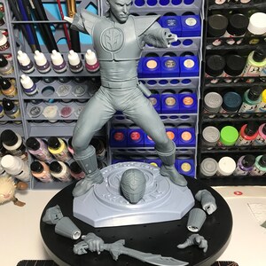 White Ranger Statue - Power Rangers (resin 3D Figure Design by 3dwicked ...