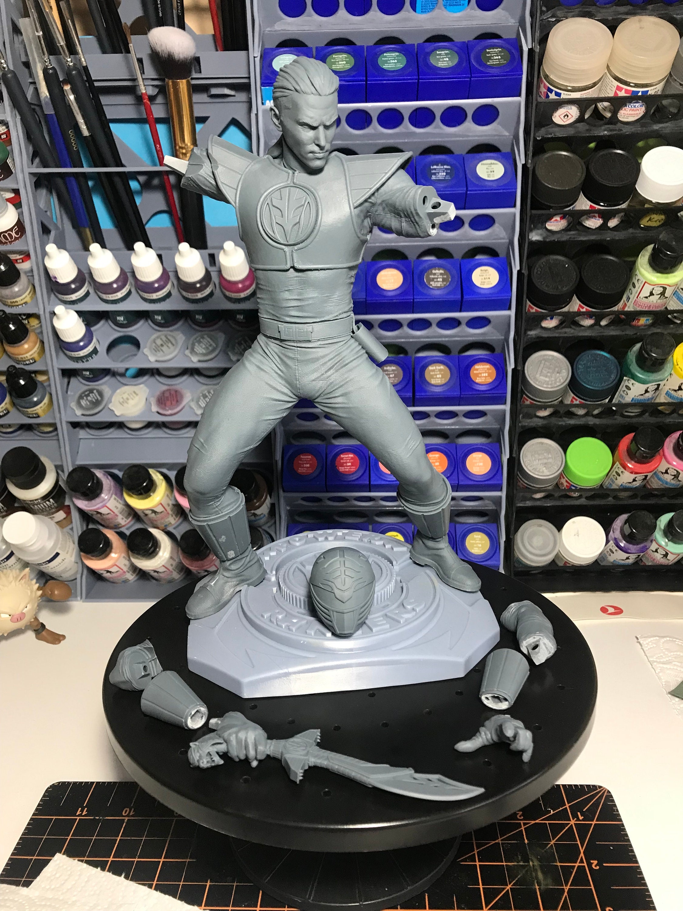 White Ranger Statue Power Rangers resin 3D Figure Design by 3dwicked ...