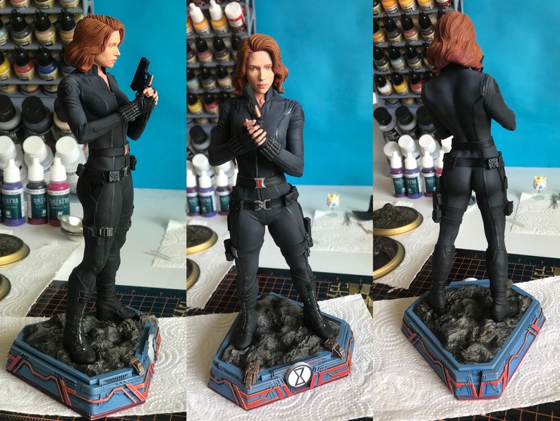 Black Widow Statue resin 3D Printed Figure READ DESCRIPTION PLEASE - Etsy