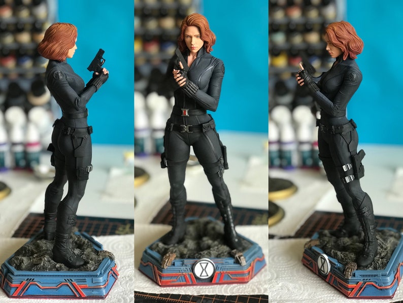 Black Widow Statue resin 3D Printed Figure READ DESCRIPTION PLEASE - Etsy