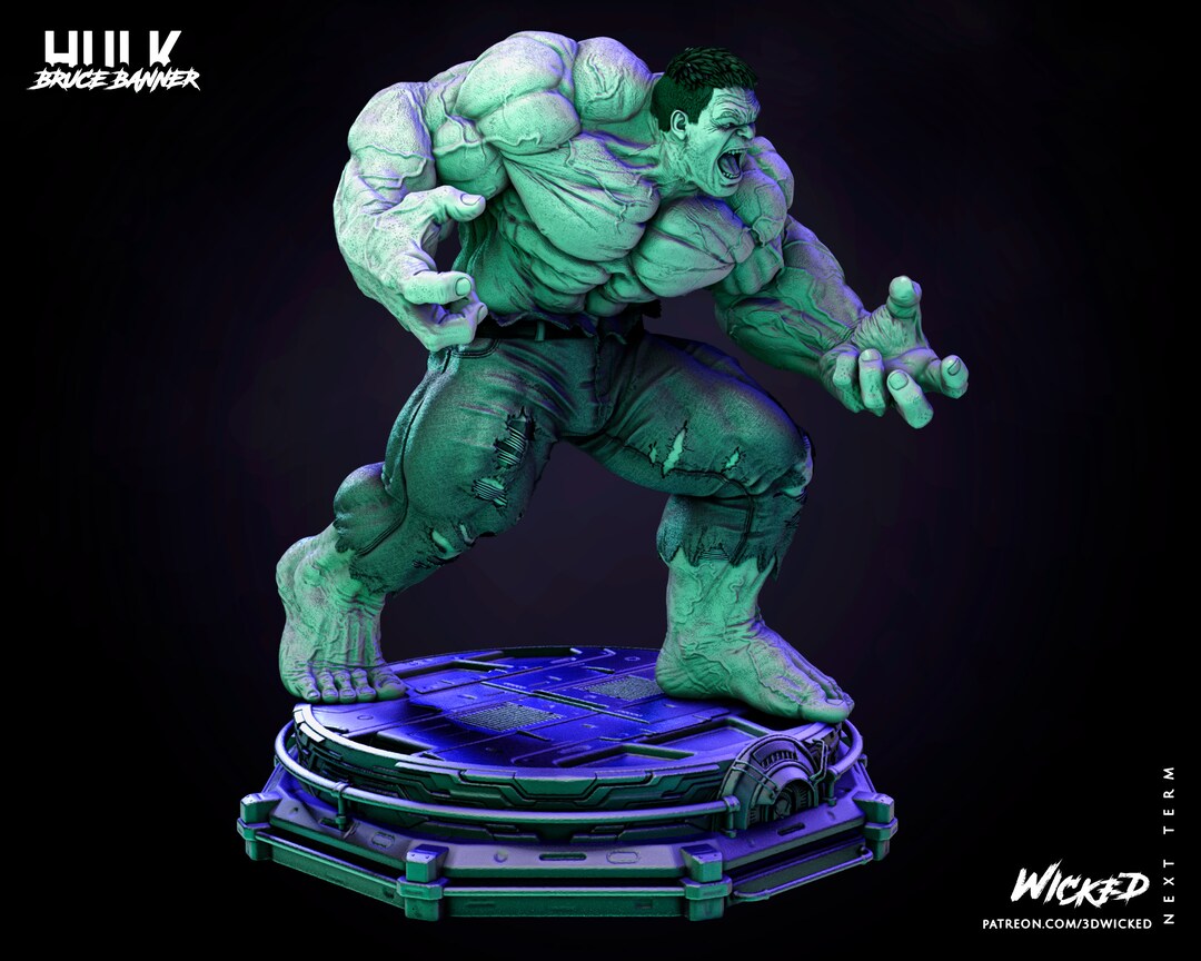 The Incredible Hulk Resin Statue V3 resin 3D Printed Figure READ ...