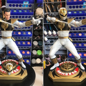 White Ranger Statue - Power Rangers (resin 3D Figure Design by 3dwicked ...