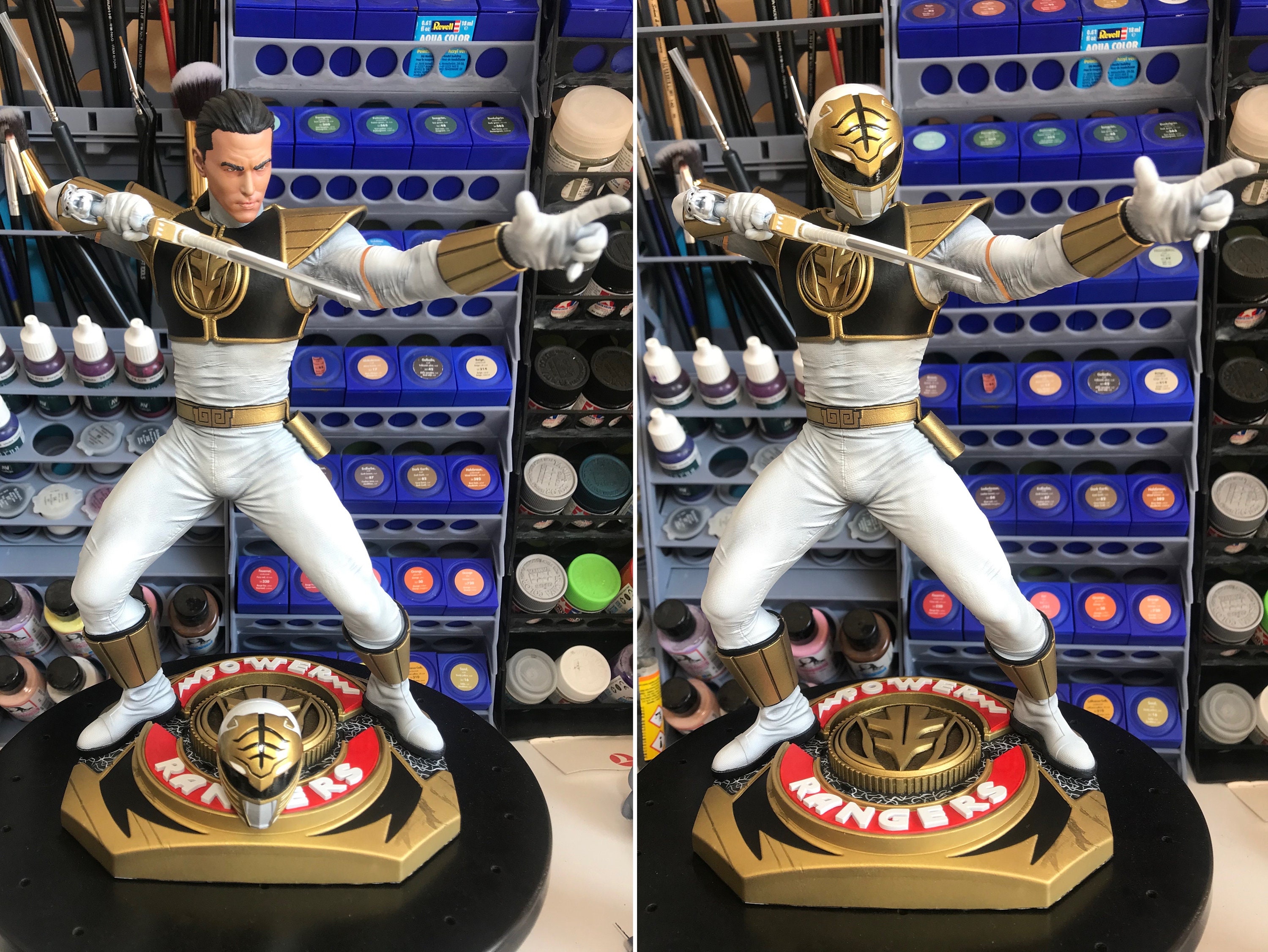 White Ranger Statue Power Rangers resin 3D Figure Design by 3dwicked ...
