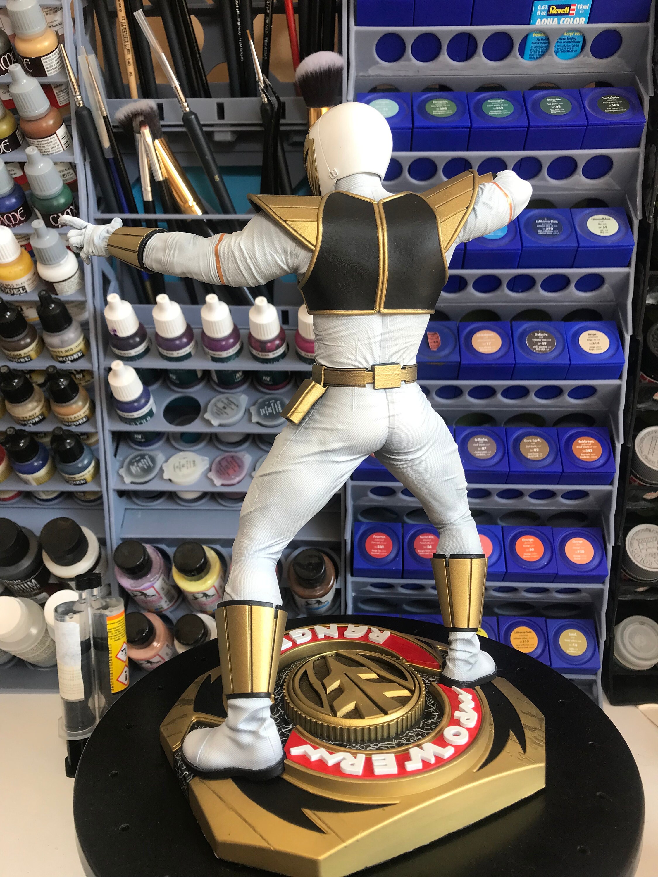 White Ranger Statue Power Rangers resin 3D Figure Design by 3dwicked ...