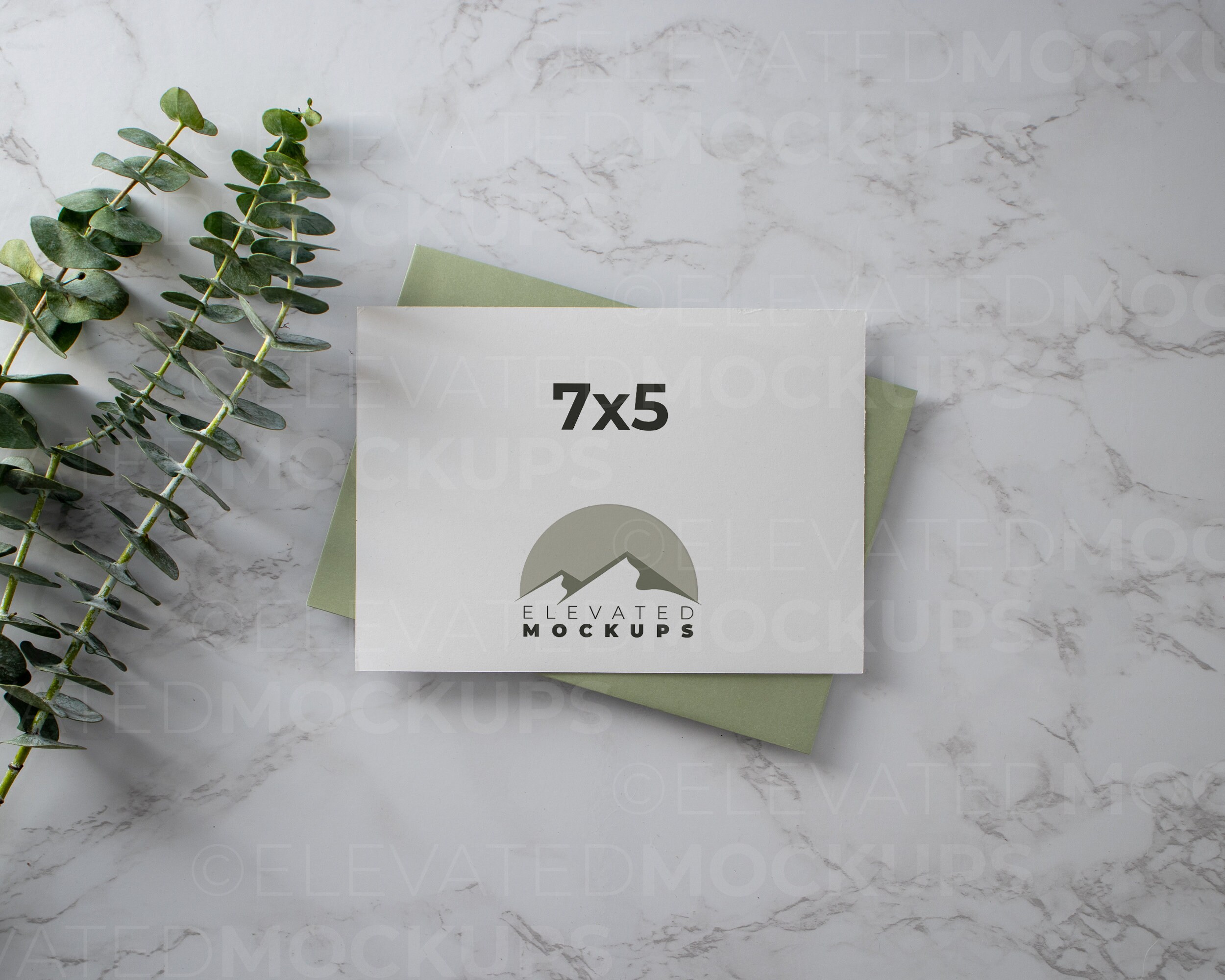 Simple 7x5 Card Mockup for Invitations Stationary or Greeting Cards ...