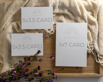 5x7 5x3 Card Mockup - Etsy