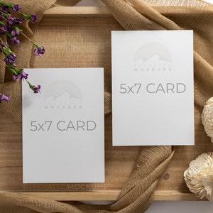 Bundle of 10 Neutral 5x7 Card Mockups With Some 3.5x5 Cards Perfect for ...