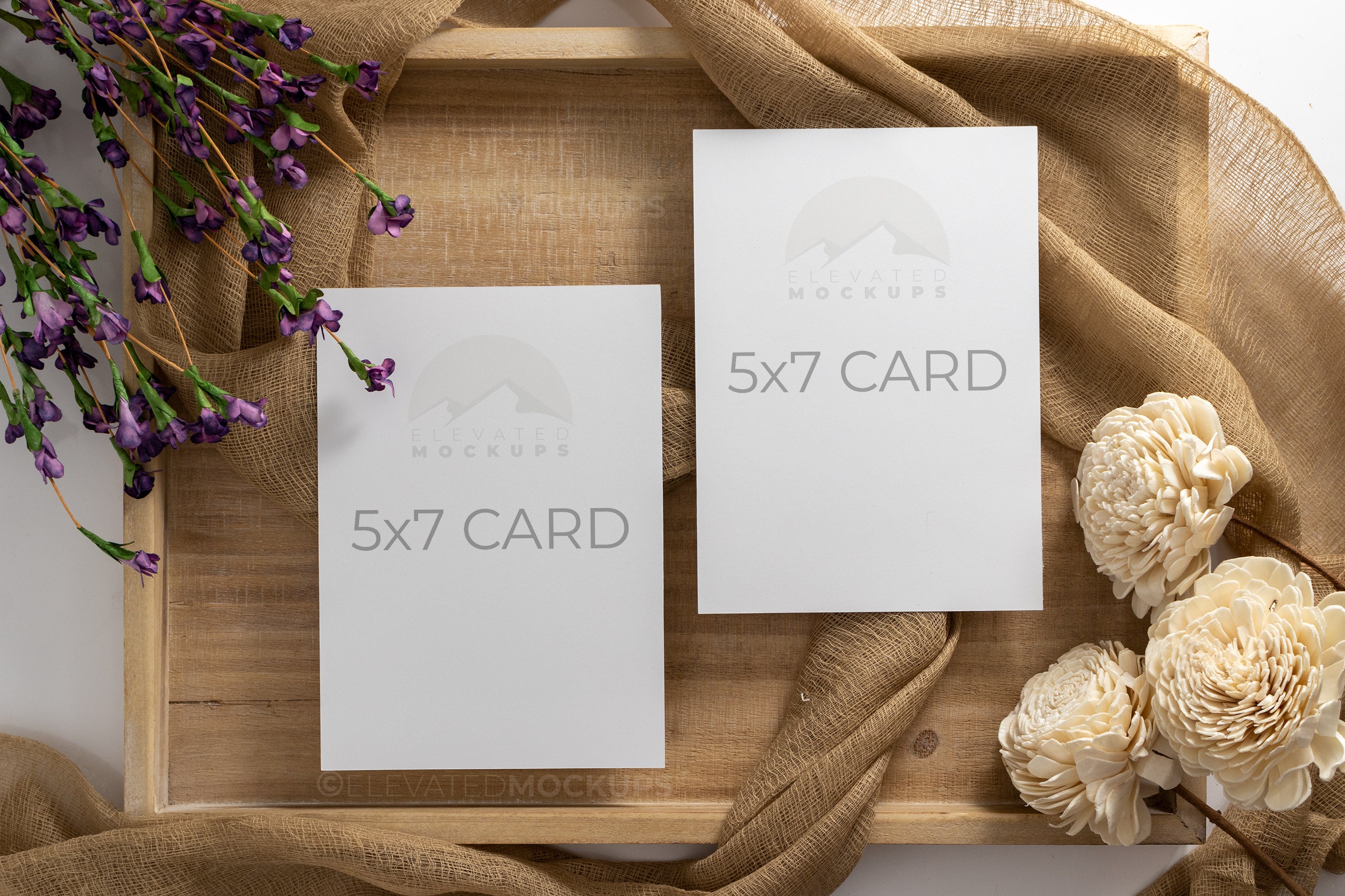 Bundle of 10 Neutral 5x7 Card Mockups With Some 3.5x5 Cards Perfect for ...