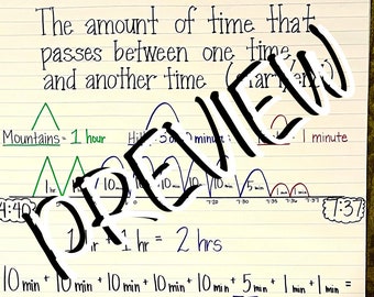 Elapsed Time Anchor Chart - Etsy