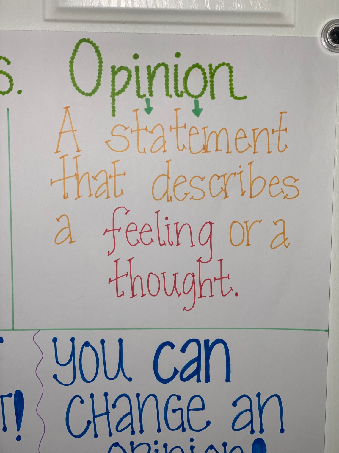 Fact Vs Opinion Anchor Chart Made to Order Anchor Charts - Etsy