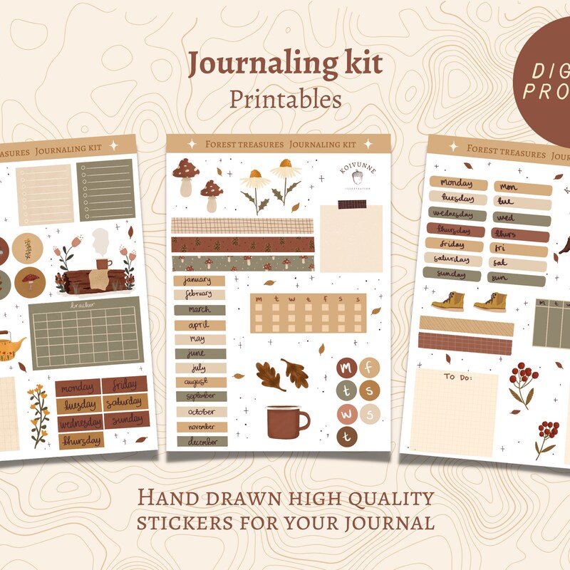 Journal Stickers - Etsy